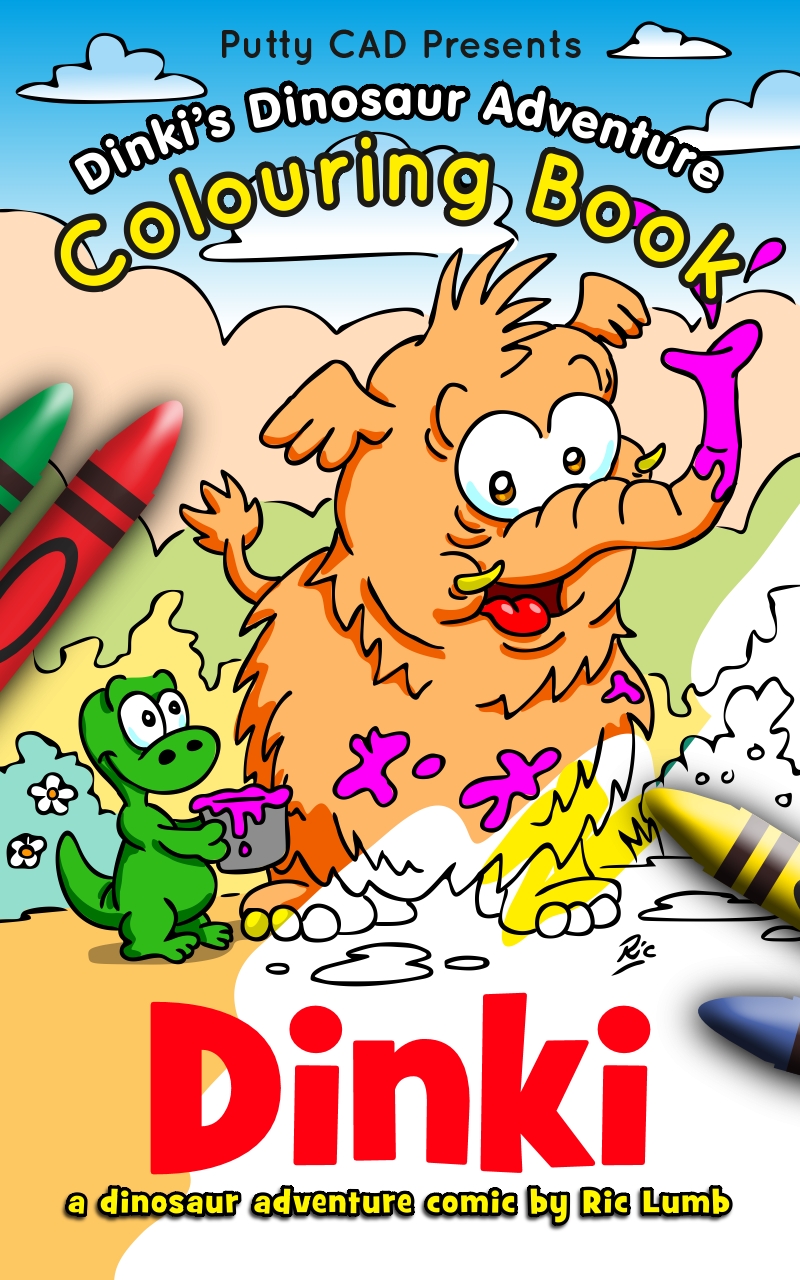 Putty CAD: Dinki's Dinosaur Adventure Colouring Book OUT NOW!
