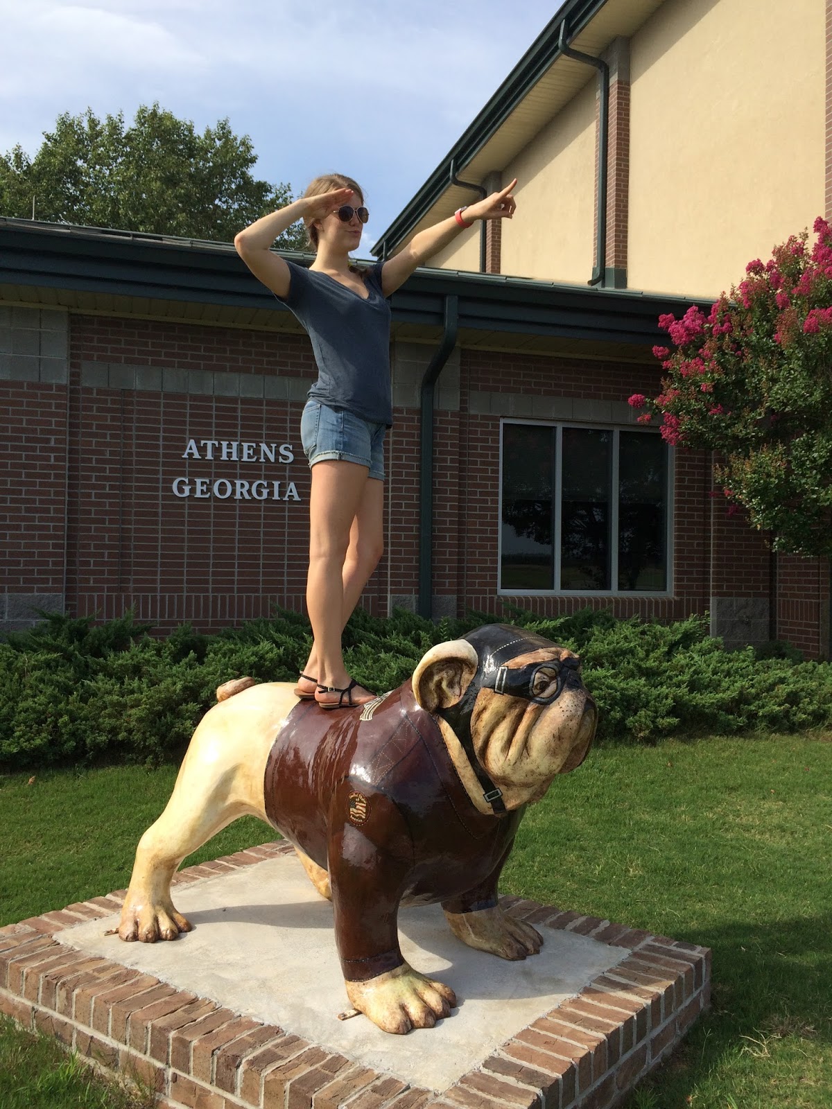 for remembering the good: Athens Bulldog Statues