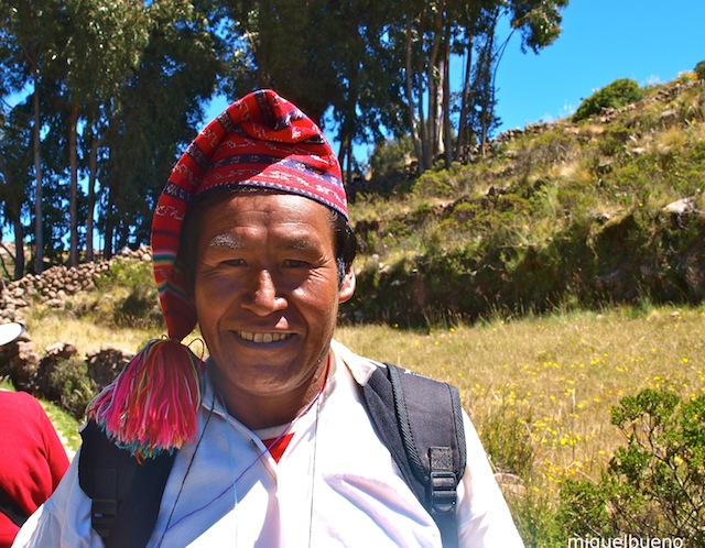 Piedra: Personajes andinos. Perú.