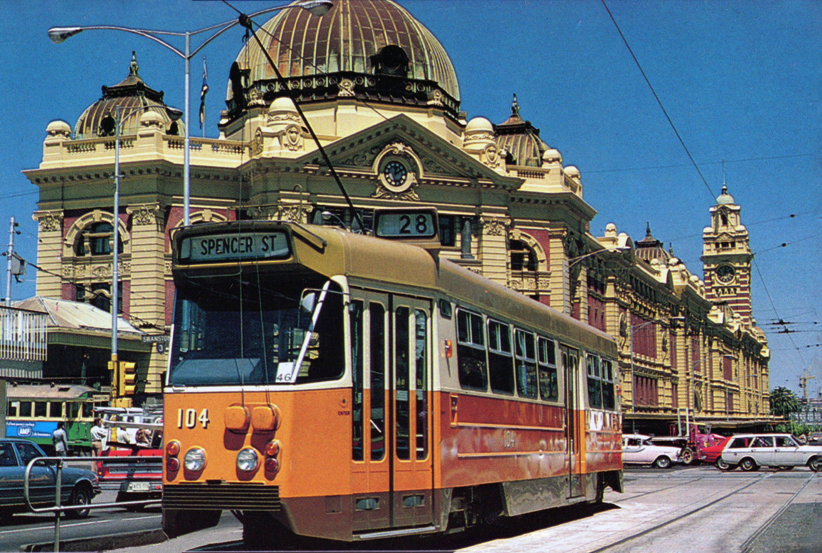 transpress nz: Melbourne tram and Flinders Street station