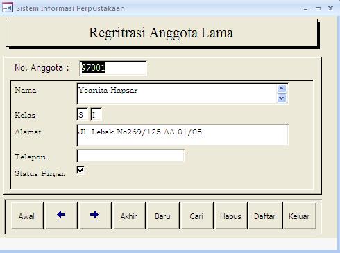 Source Code Program Perpustakaan dengan M.Access - Source Code