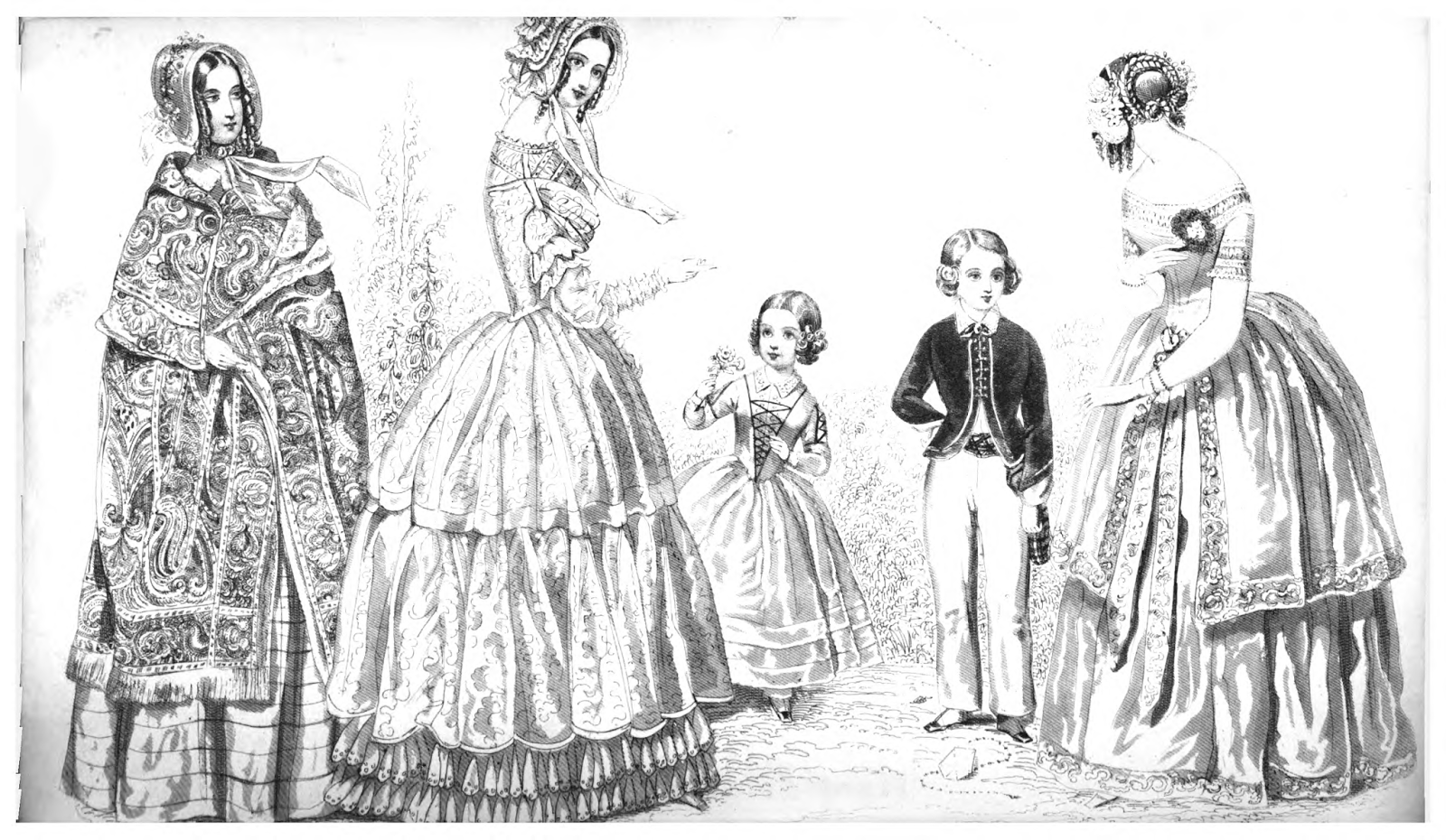 19th Century Historical Tidbits: 1845 Fashions