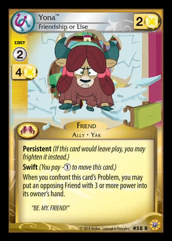 My Little Pony Yona, Friendship or Else Friends Forever CCG Card | MLP ...
