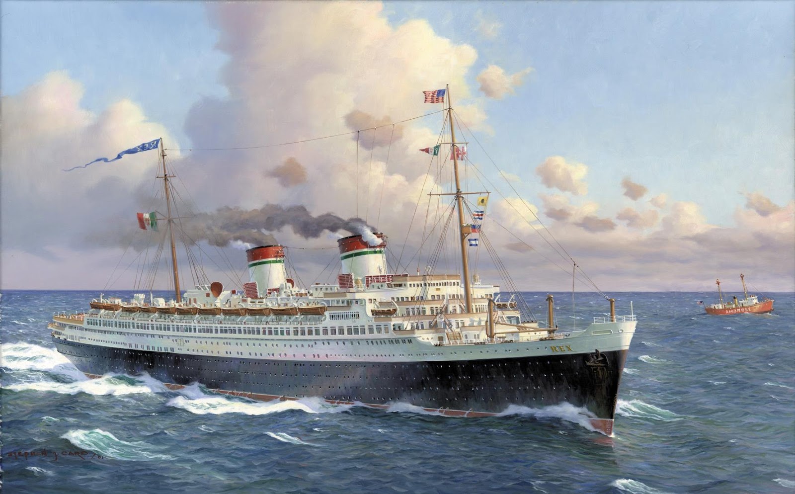 ERA DE OURO DOS NAVIOS: SS REX - A COSTA AZUL FLUTUANTE