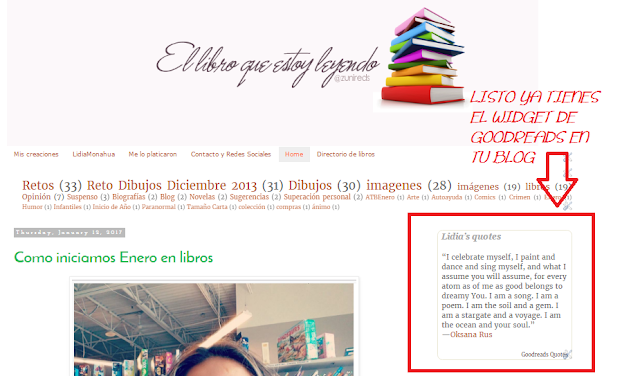 Agregar widgets de GOODREADS en tu blog (paso a paso)