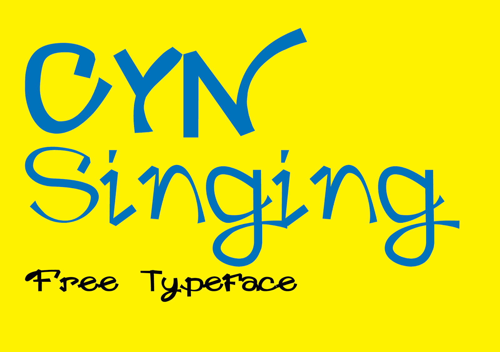 CYN Singing Free Calligraphic OTF Typeface