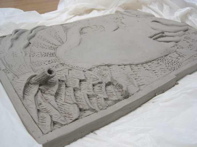 WAY WAC WA ART: RELIEF SCULPTURE with clay!