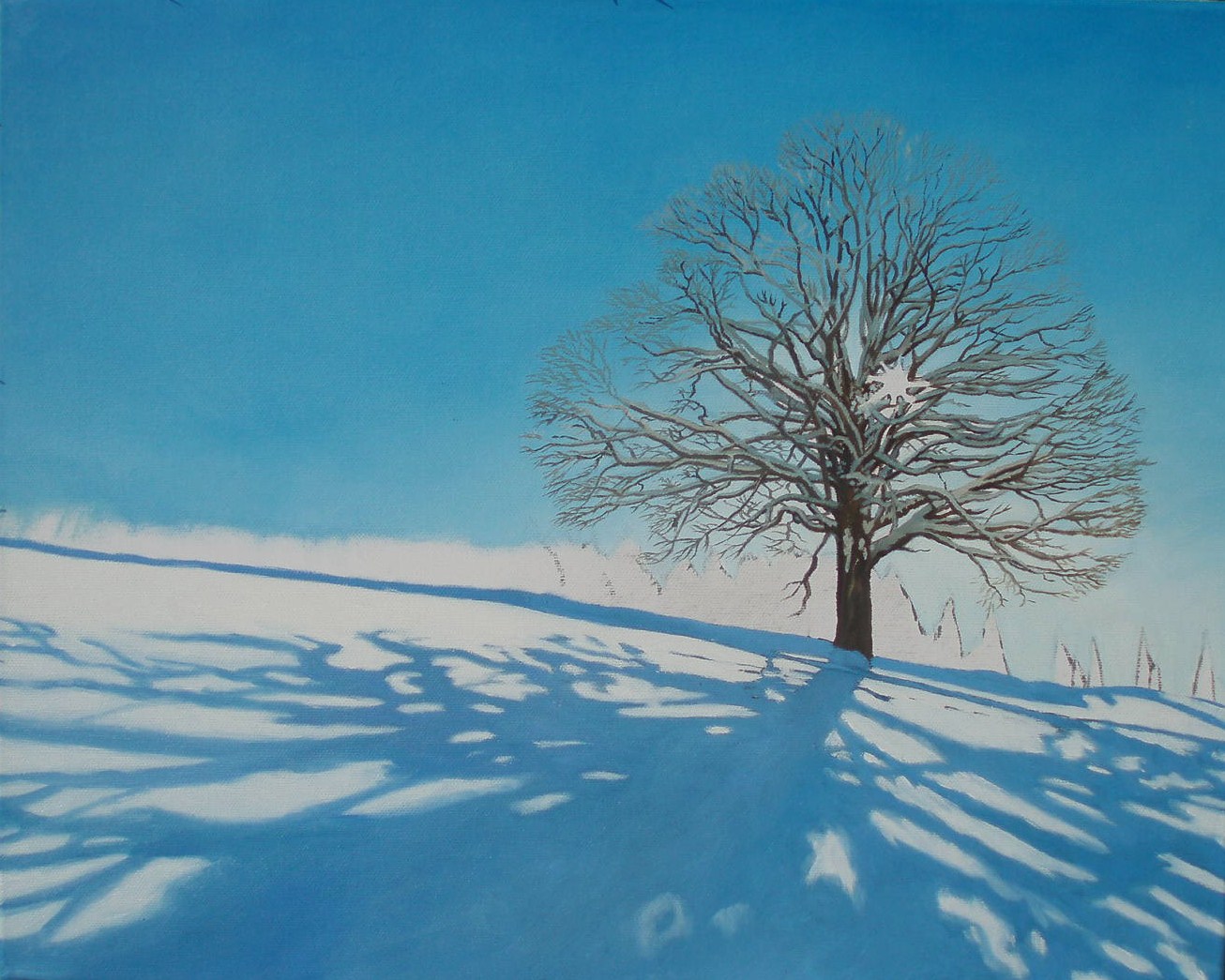 Landscape and Figurative Art Painting Blog.....: Snow Tree - Snow Scene ...
