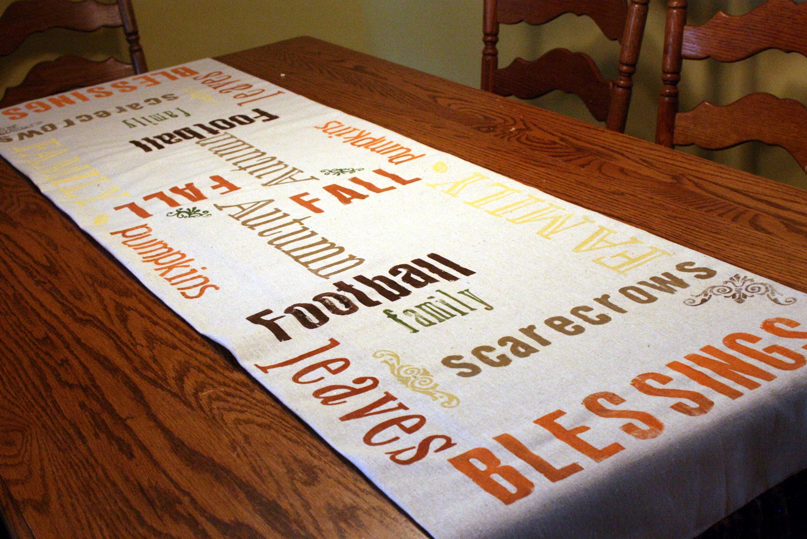 Priscillas: Fall tablerunner project & starting to decorate for Fall