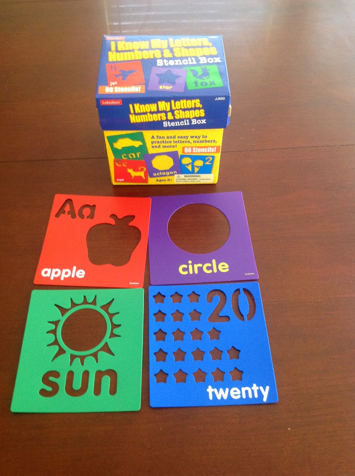 Lakeshore Letters, Numbers, and Shapes Giant Stencil Box