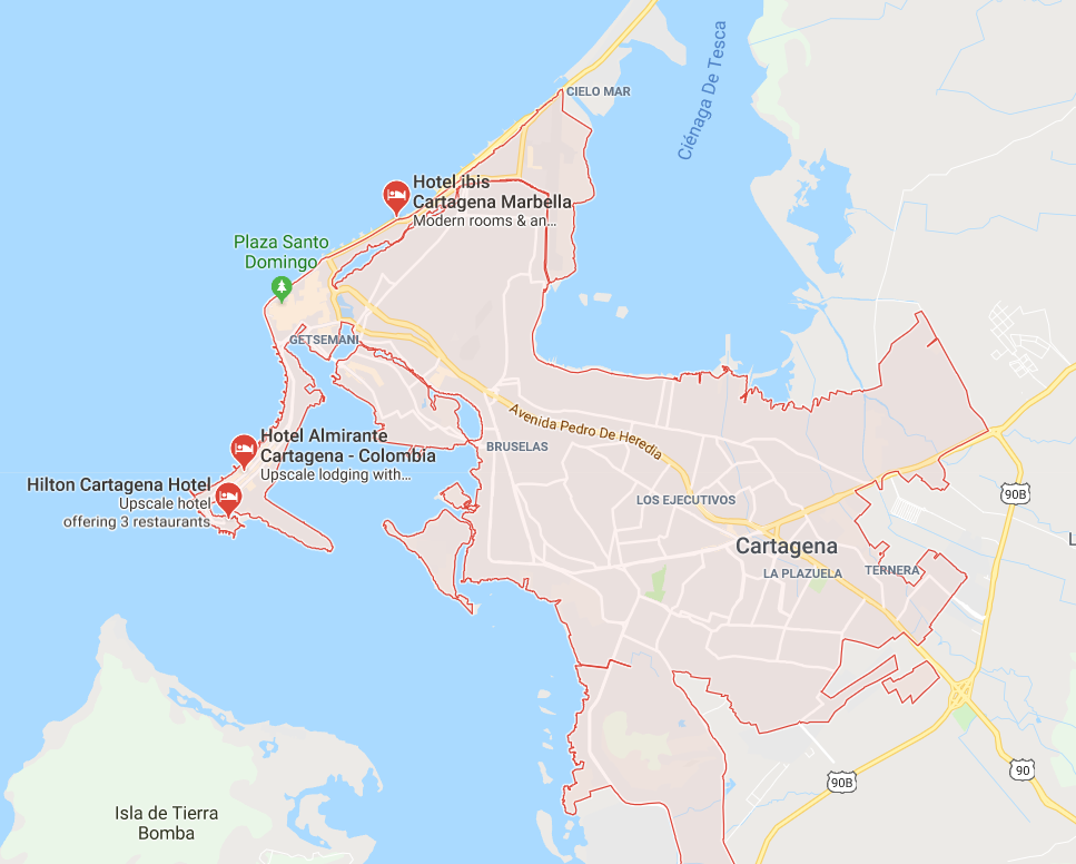 My Mappy Place: Add it to the Wishlist: Map of Cartagena, Colombia