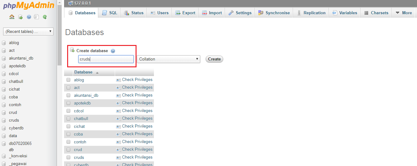 Membuat Database MySQL Baru Dengan PHPMyAdmin - emod