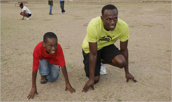 Lowrie-Chin Post: Usain Bolt reaches out for Child Month 2012