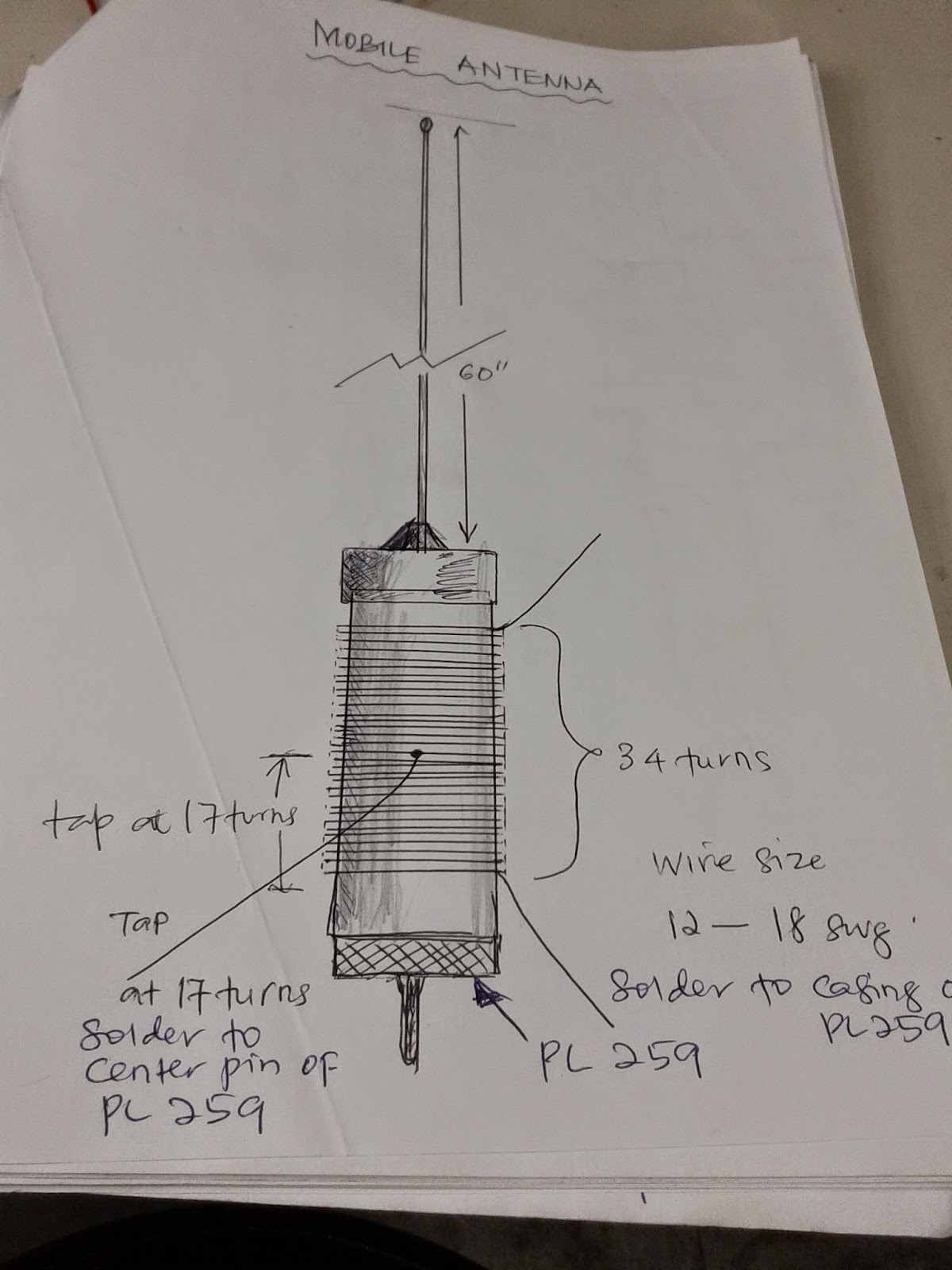CB RADIO 113DT104 113MB104 : CB 27MHZ MOBILE ANTENNA HOMEBREW
