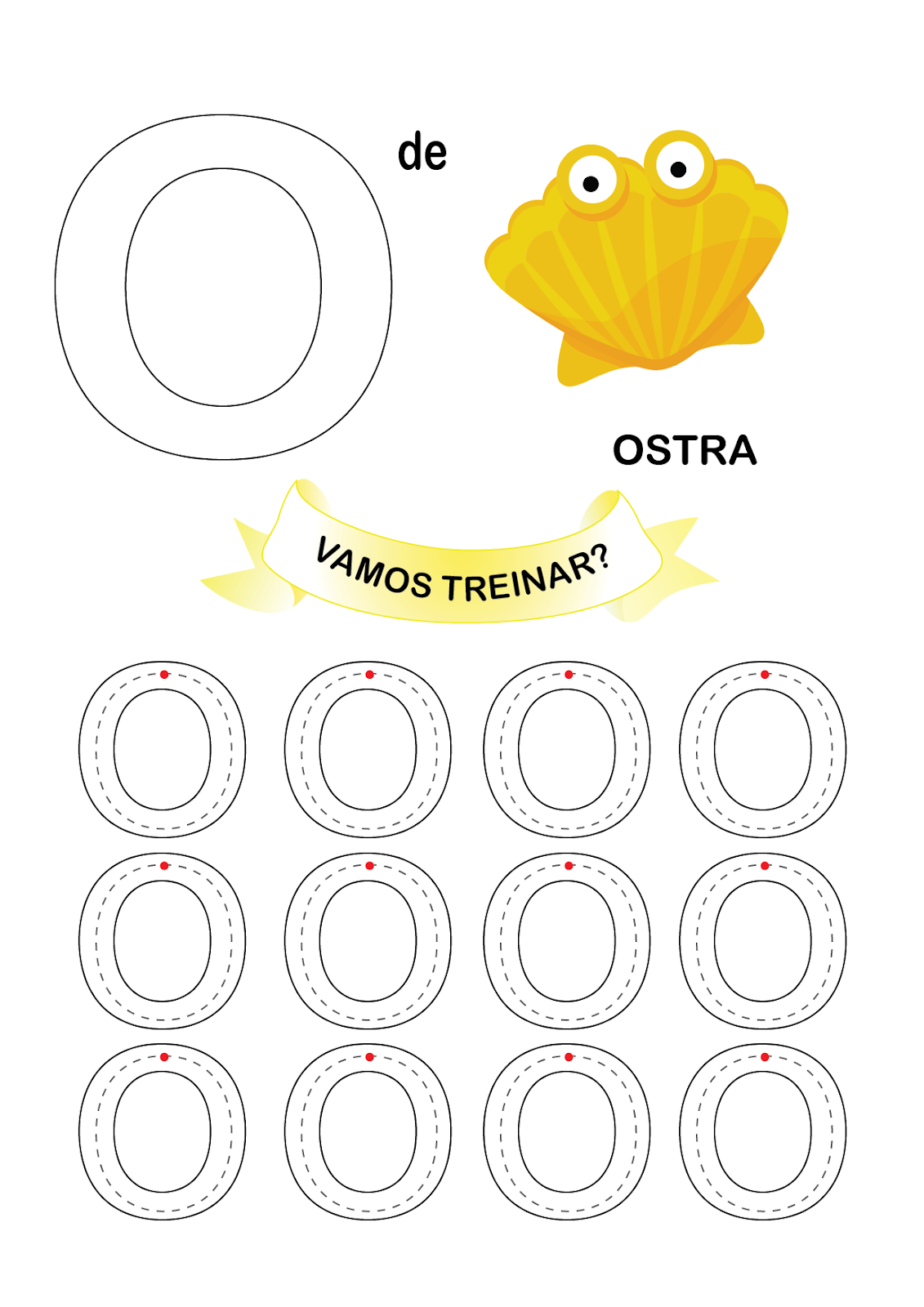 Treinando as letras ~ Atividades para baixar