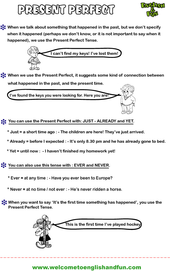 Gramática en Inglés / English grammar: EL PRESENTE PERFECTO