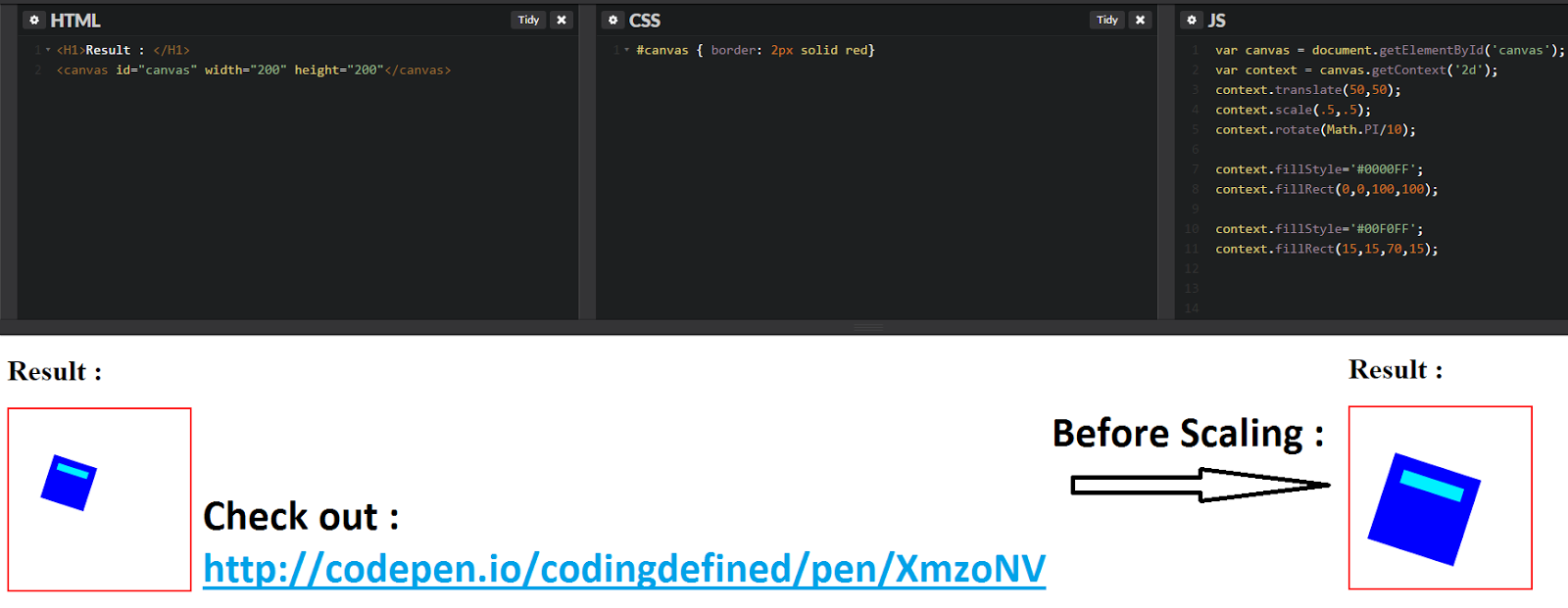 2D Transformations using Canvas element in HTML5 - Coding Defined 2D Transformations using Canvas element in HTML5 - Coding Defined