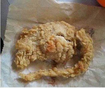 Fried rat inside KFC meal!