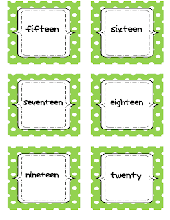 Lovely Literacy & More: Lime Green Polka Dot Number Cards