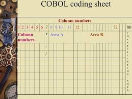 Cobol Coding Sheet - Mainframes