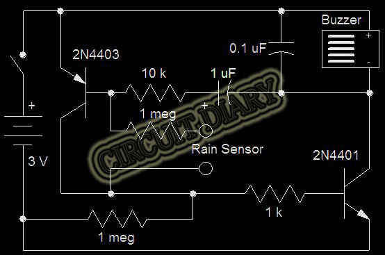 Rain Detector Using Transistor ~ Circuit Diary