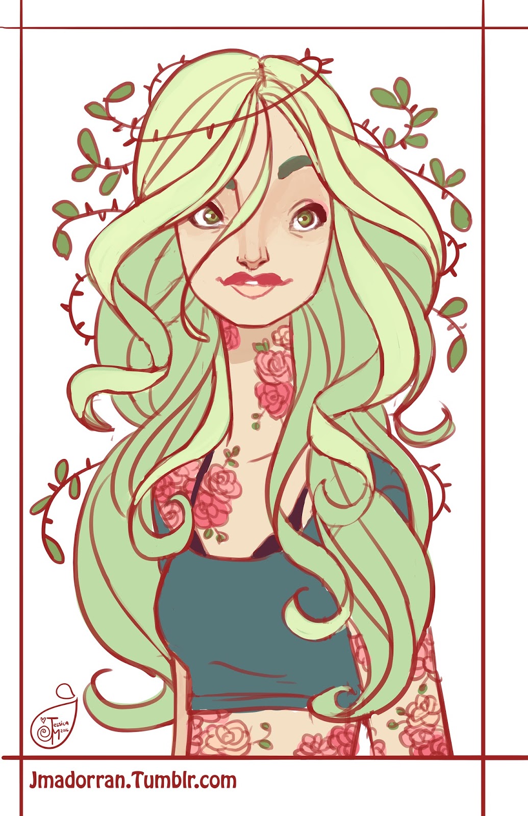 Jessica Madorran: Character Design - Rose Tattoo Character