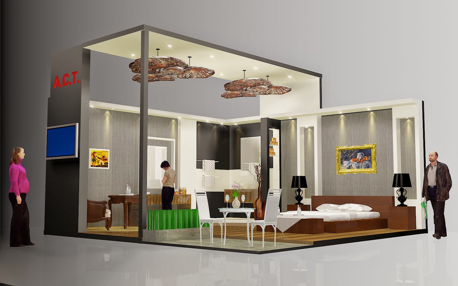 รับออกแบบงาน 3D, 2D และกราฟฟิค booth event