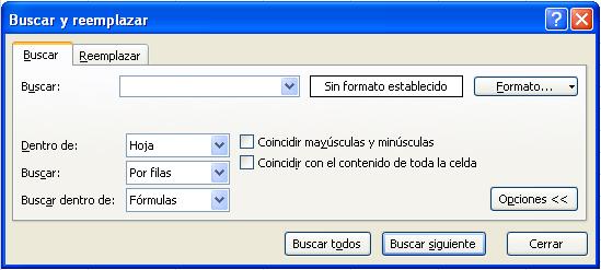 MS Excel Gratis: Buscar y reemplazar texto