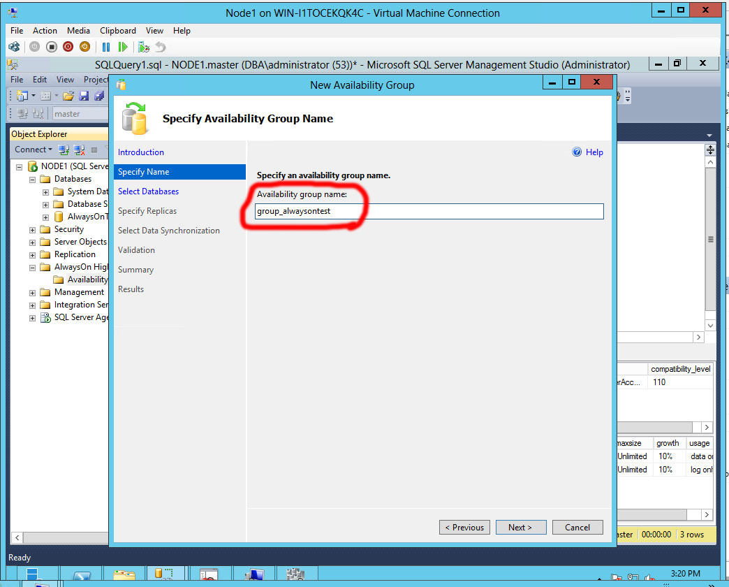 MySQL and SQL Server: SQL Server alwayson step by step