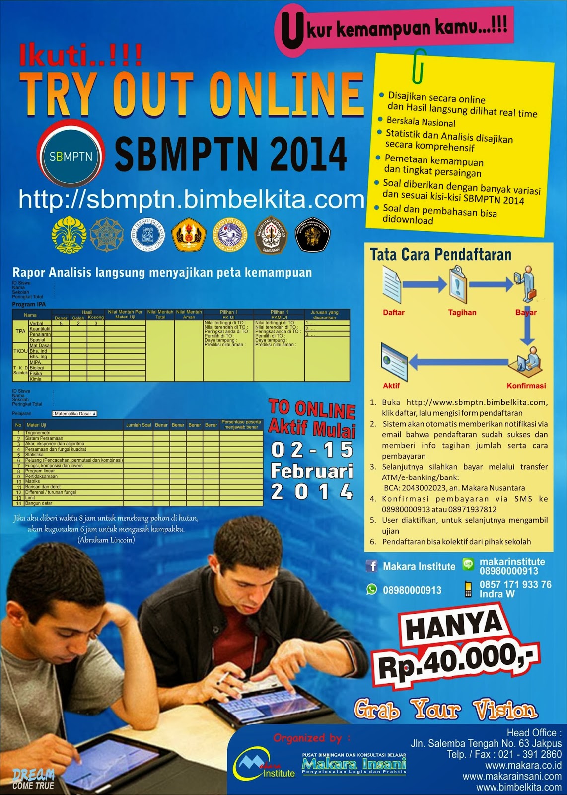 Contoh Try Out SBMPTN Terlengkap