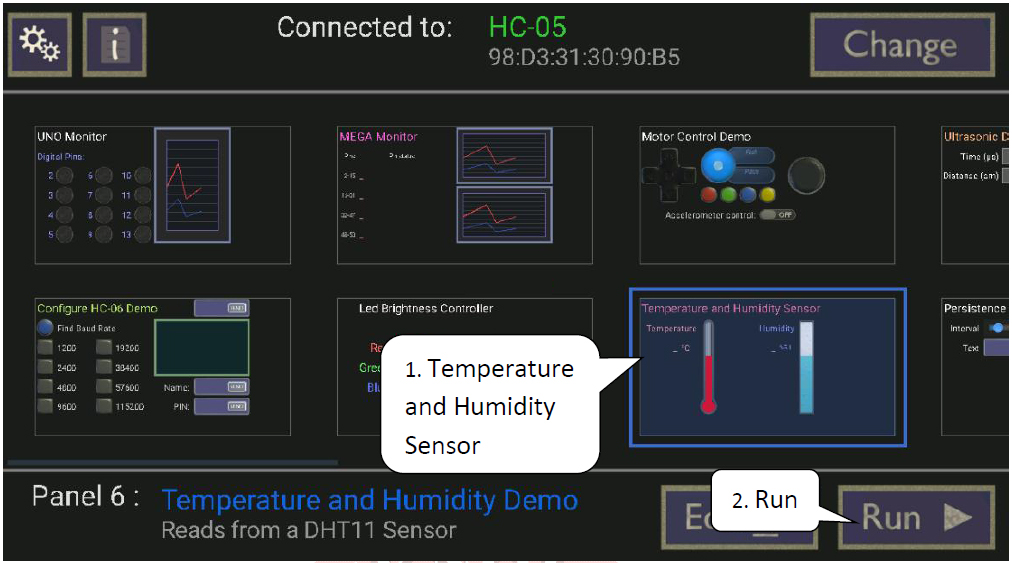 6. Selanjutnya pilih kolom Temperature and Humidity Sensor kemudian ...