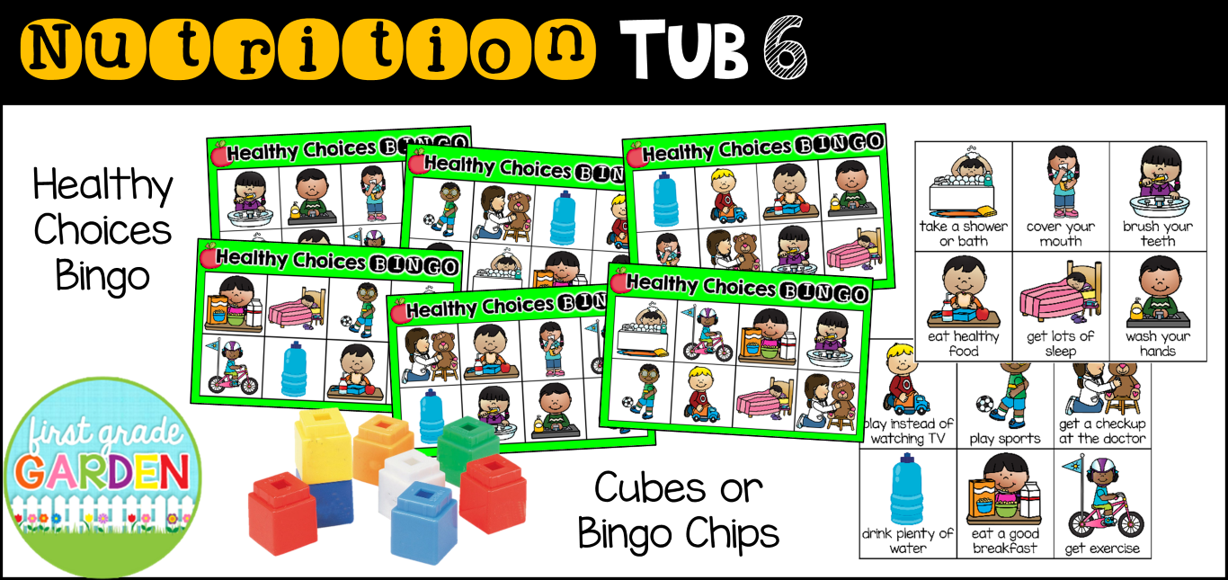 First Grade Garden: Health Explore Tubs - Nutrition