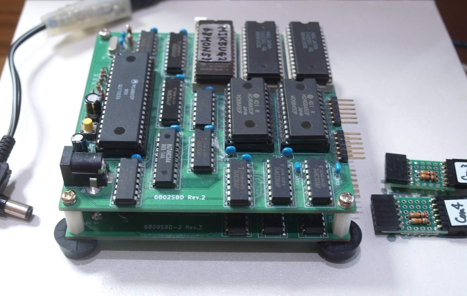 6809 / 6800とFLEX: 6809基板と6802基板を一体化して