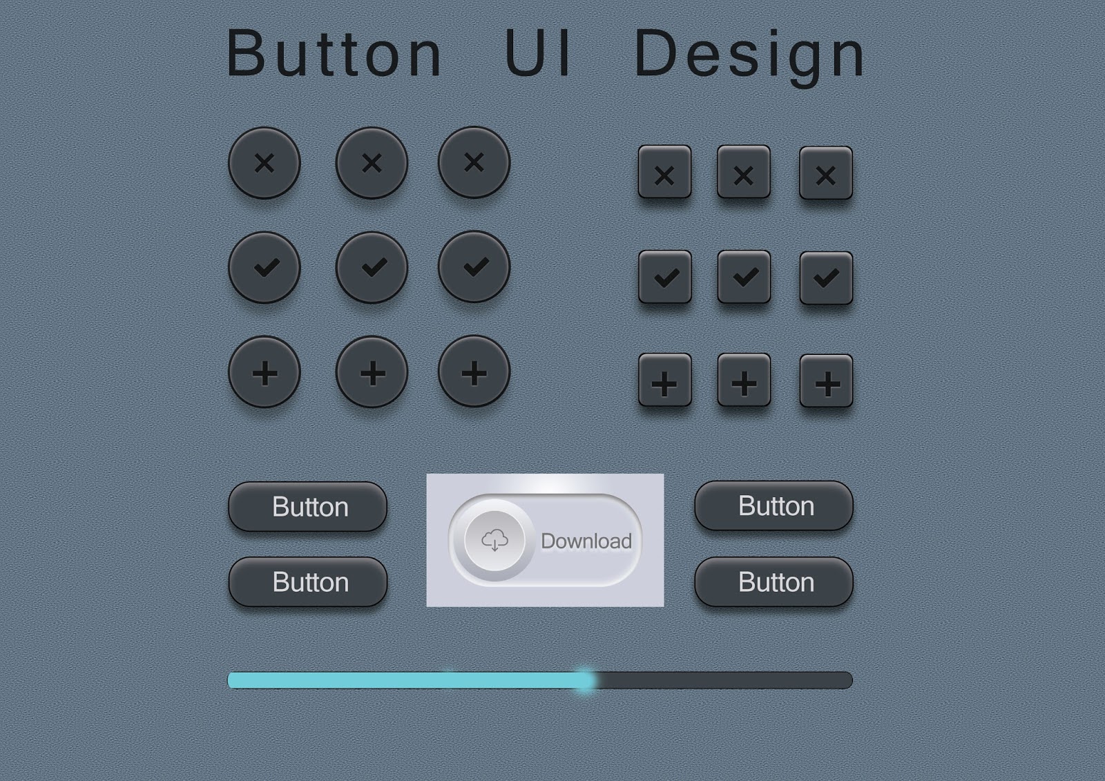 button ui design photoshop