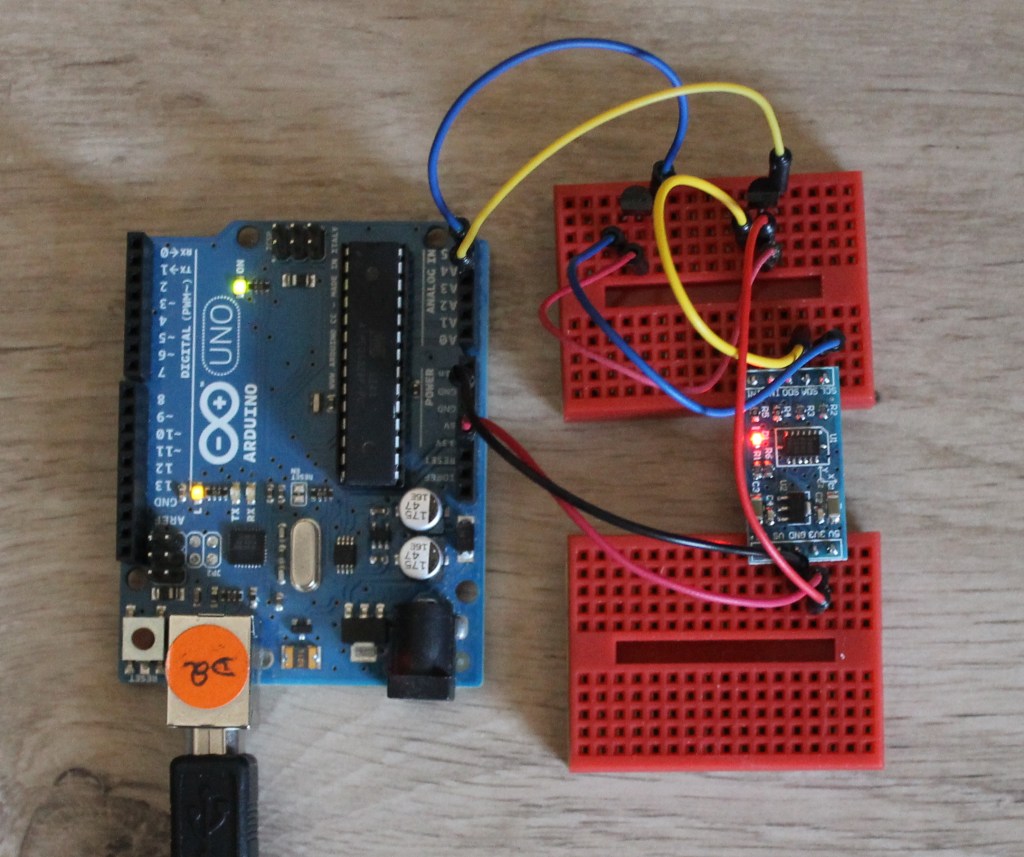 DQSoft: Módulo Acelerômetro ADXL345 ligado ao Arduino