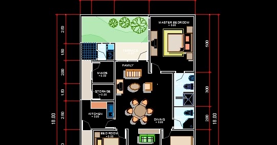 Cara Desain Denah Rumah Dengan Autocad Terbaik - Desain Rumah Minimalist