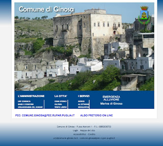 NUOVO SITO UFFICIALE PER IL COMUNE DI GINOSA (AL COSTO DI 46.000 EURO)
