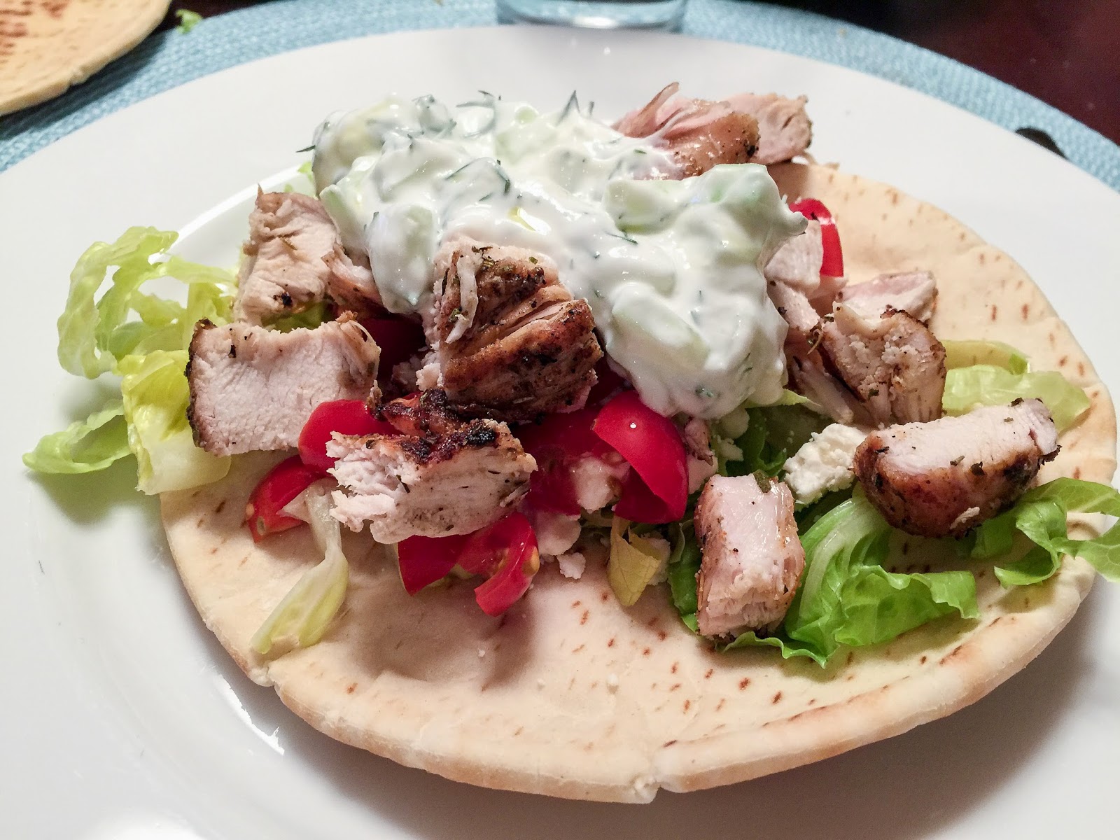 FEAST EVERYDAY : Grilled Chicken Gyros with Tzatziki