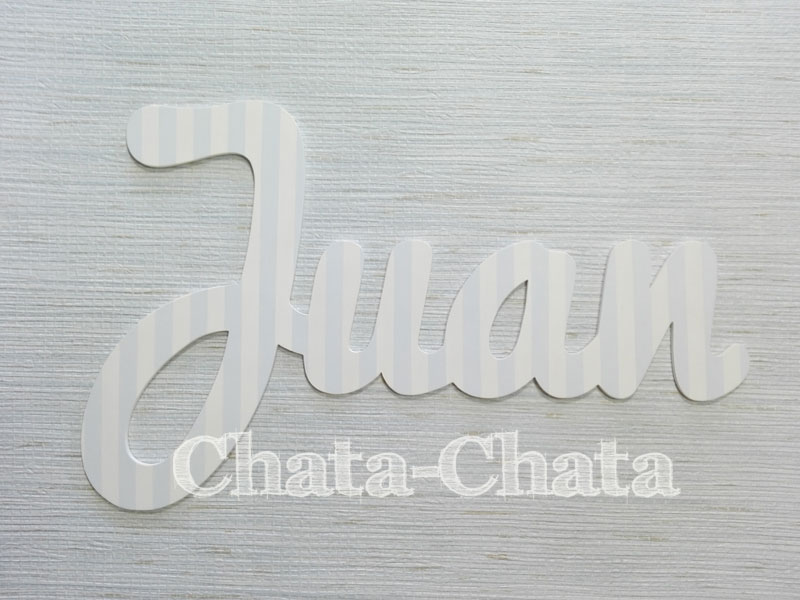 Chata-chata. Decoración infantil: LETRAS PARA LA HABITACIÓN DE "JUAN"