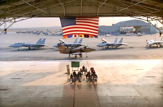 The Voice of Vexillology, Flags & Heraldry: US flag in Top Gun 1986