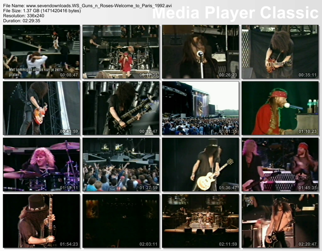 BRASILSEVEN: Guns N Roses Live In Paris 1992 DVDRip (PEDIDO)
