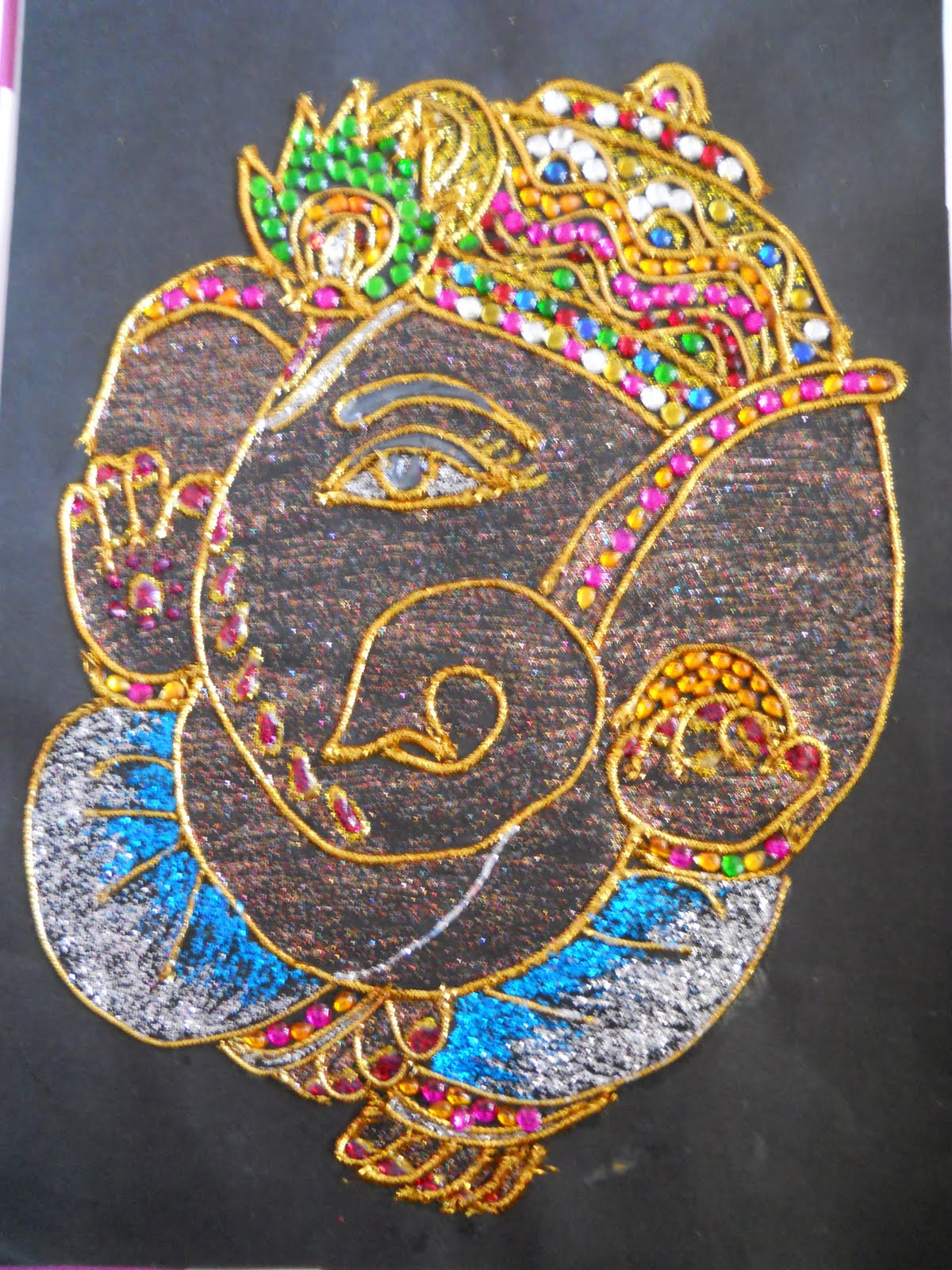 Bhuvana's Creative World: Glitter work