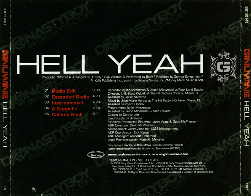 Promo, Import, Retail CD Singles & Albums: Ginuwine - Hell Yeah - (Promo CD Single) - 2003