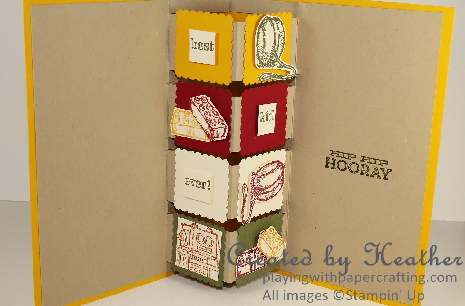Playing with Papercrafting: A Birthday Card for Little Boys for Mojo Monday