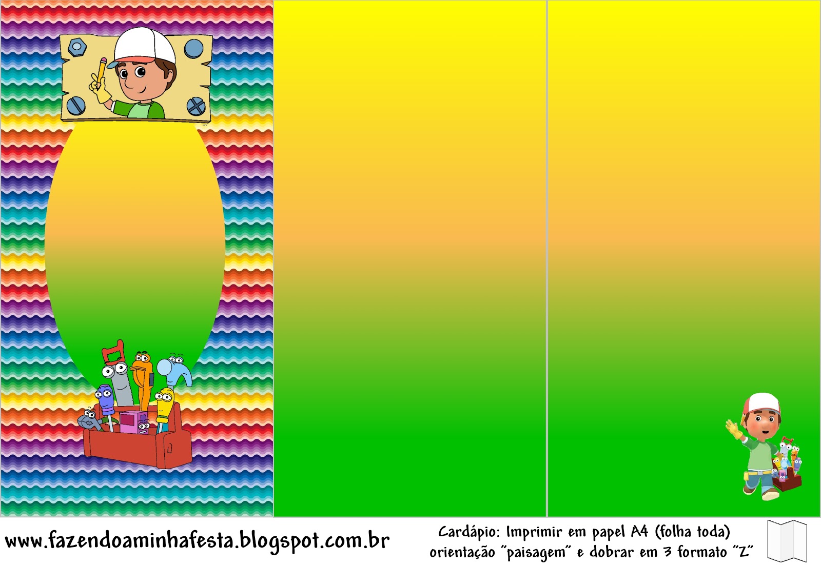 Handy Manny Party: Free Party Printables, Papers and Images. - Oh My ...