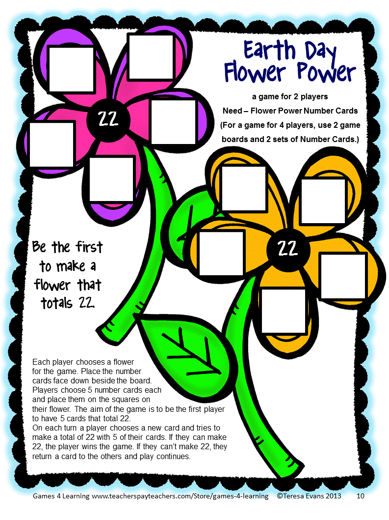 Fun Games 4 Learning: Earth Day Math Fun