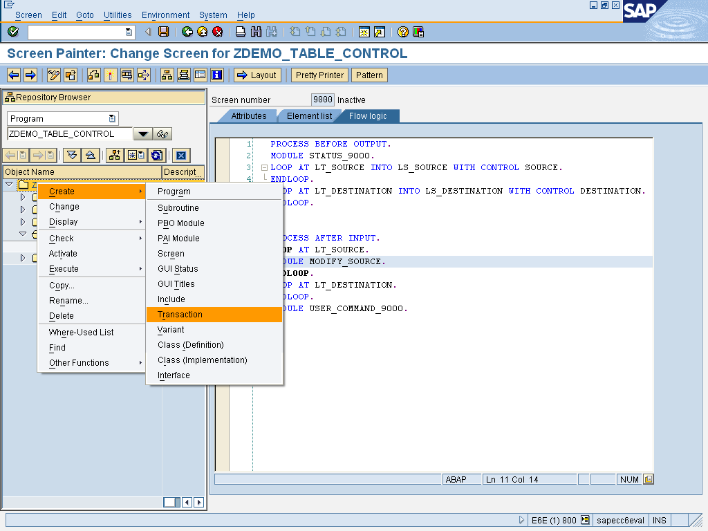 Simple steps to create table control without wizard (Module pool programming) - Learn SAP Program