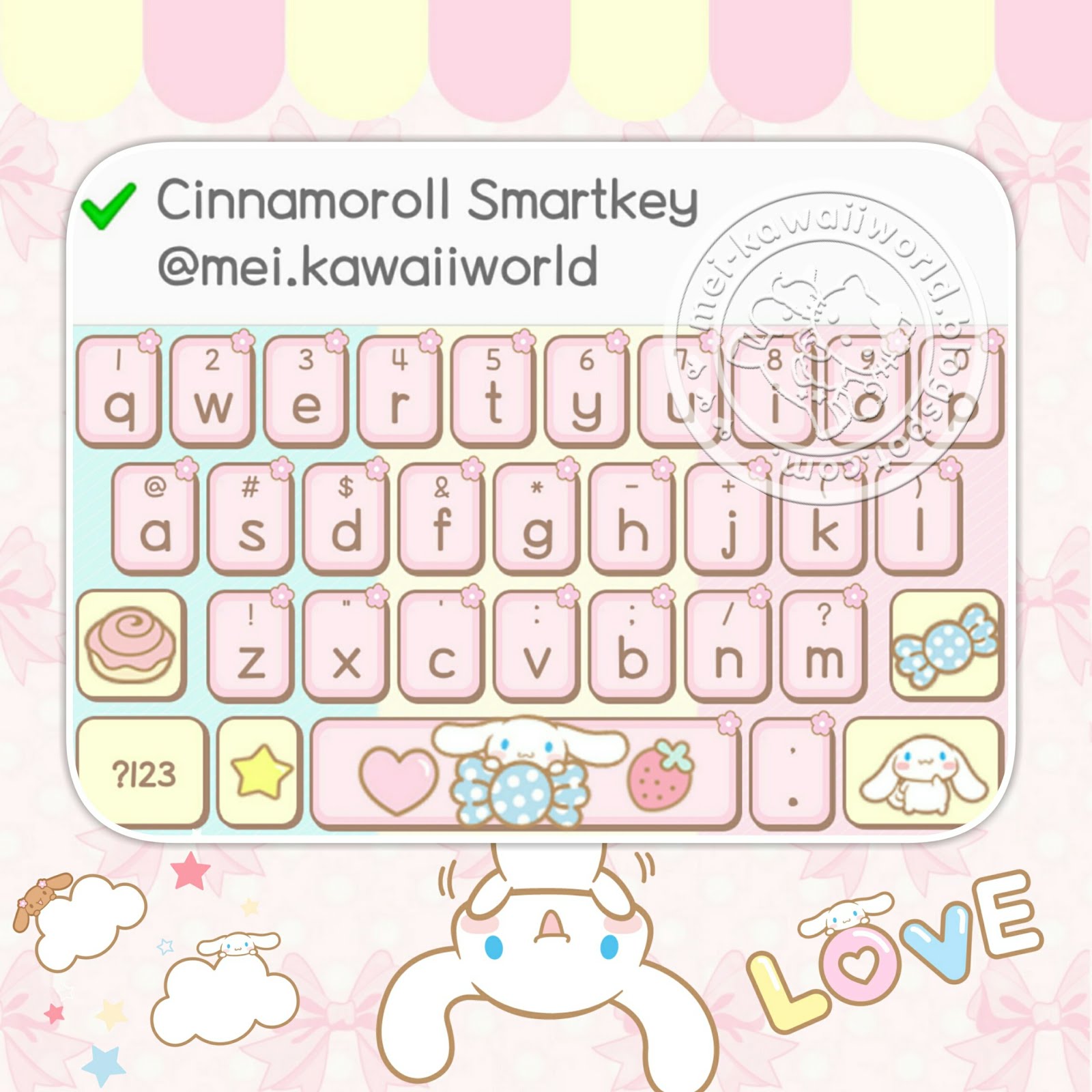 Kawaii World : Cinnamoroll Sweets Smartkeyboard