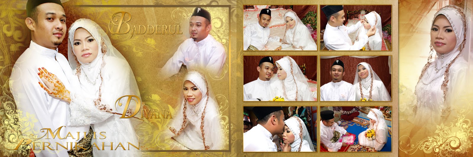 Fotografi Perkahwinan Dan Andaman Pengantin: Contoh Custom Album Layout