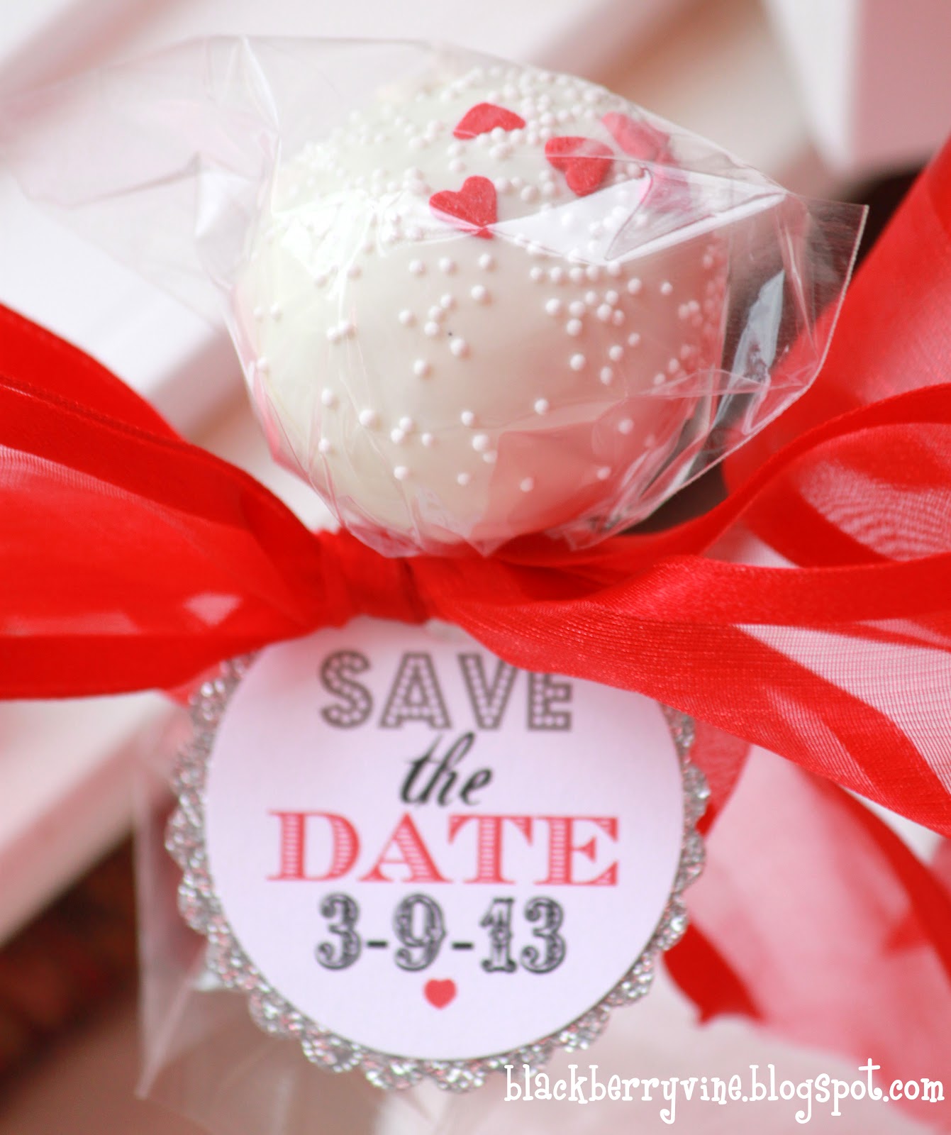 The Blackberry Vine: Save the Date Cake Pops
